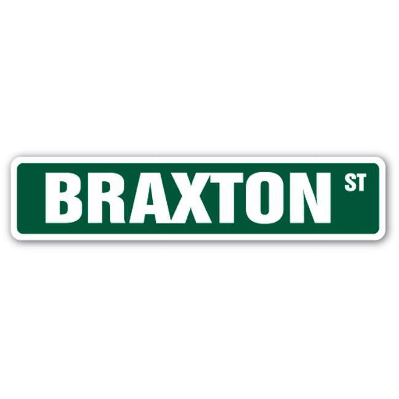 4 x 18 in. Childrens Name Room Street Sign - Braxton - Walmart.com