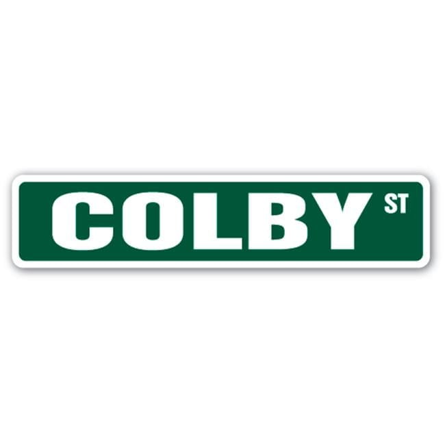 4 x 18 in. Childrens Name Room Street Sign - Colby - Walmart.com