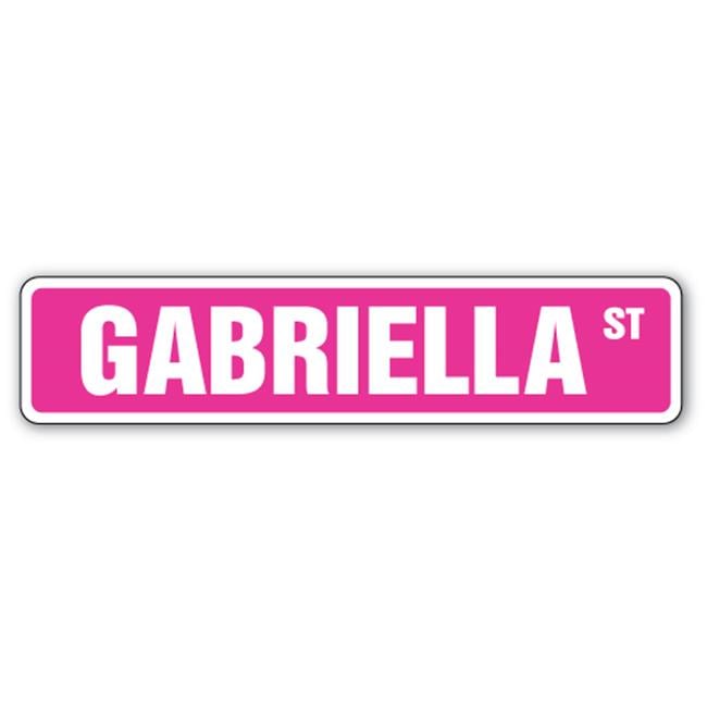 4 x 18 in. Childrens Name Room Street Sign - Gabriella - Walmart.com