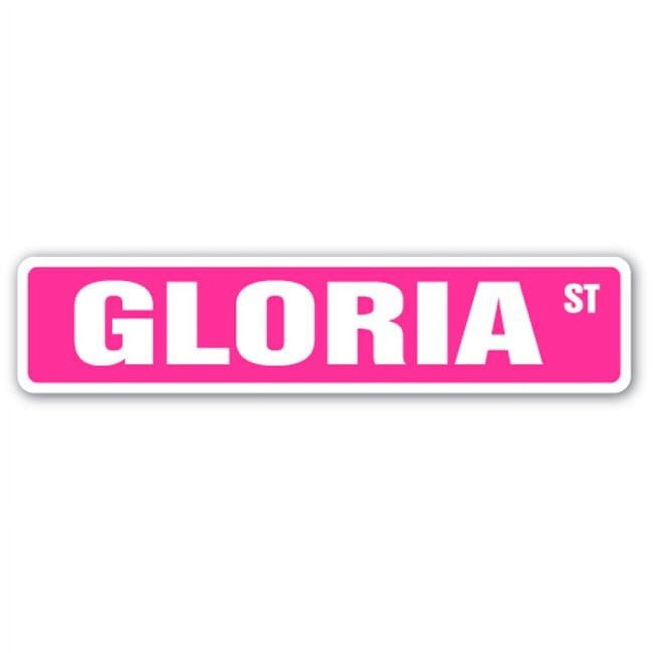 4 x 18 in. Childrens Name Room Street Sign - Gloria - Walmart.com