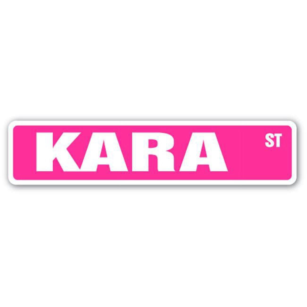 4 x 18 in. Childrens Name Room Street Sign - Kara - Walmart.com