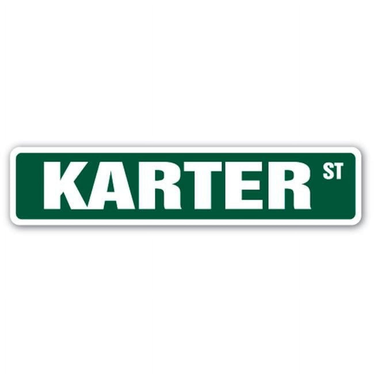4 x 18 in. Childrens Name Room Street Sign - Karter - Walmart.com