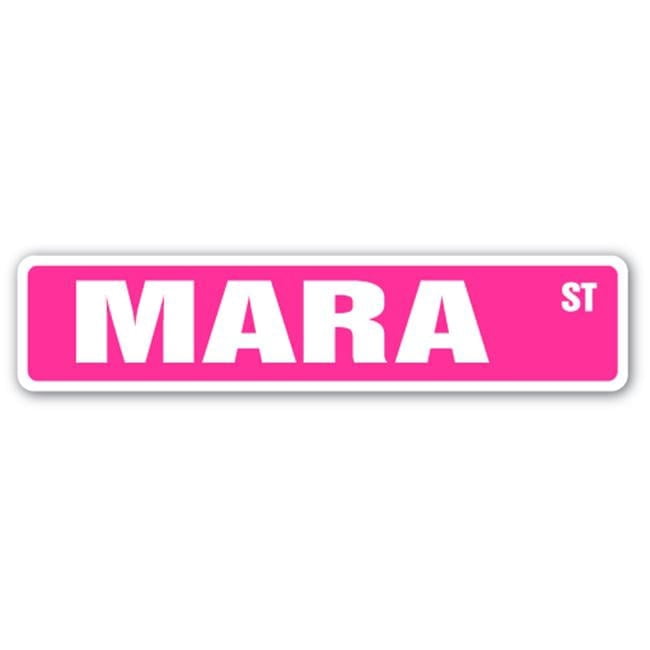 4 x 18 in. Childrens Name Room Street Sign - Mara - Walmart.com