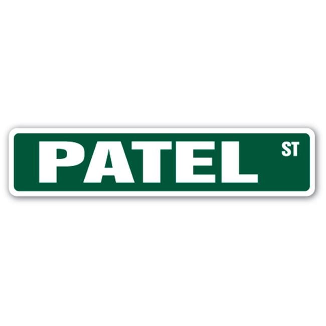 4 x 18 in. Childrens Name Room Street Sign - Patel - Walmart.com