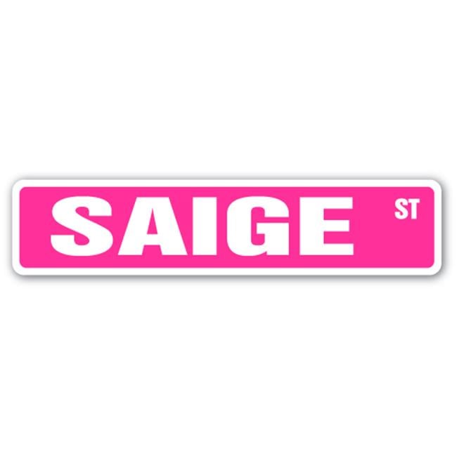 4 x 18 in. Childrens Name Room Street Sign - Saige - Walmart.com