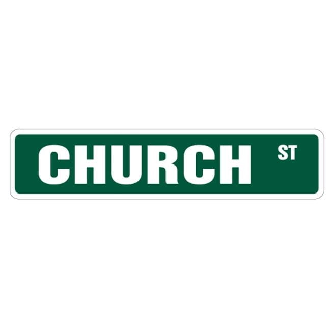 4 x 18 in. Church Street Sign - Walmart.com