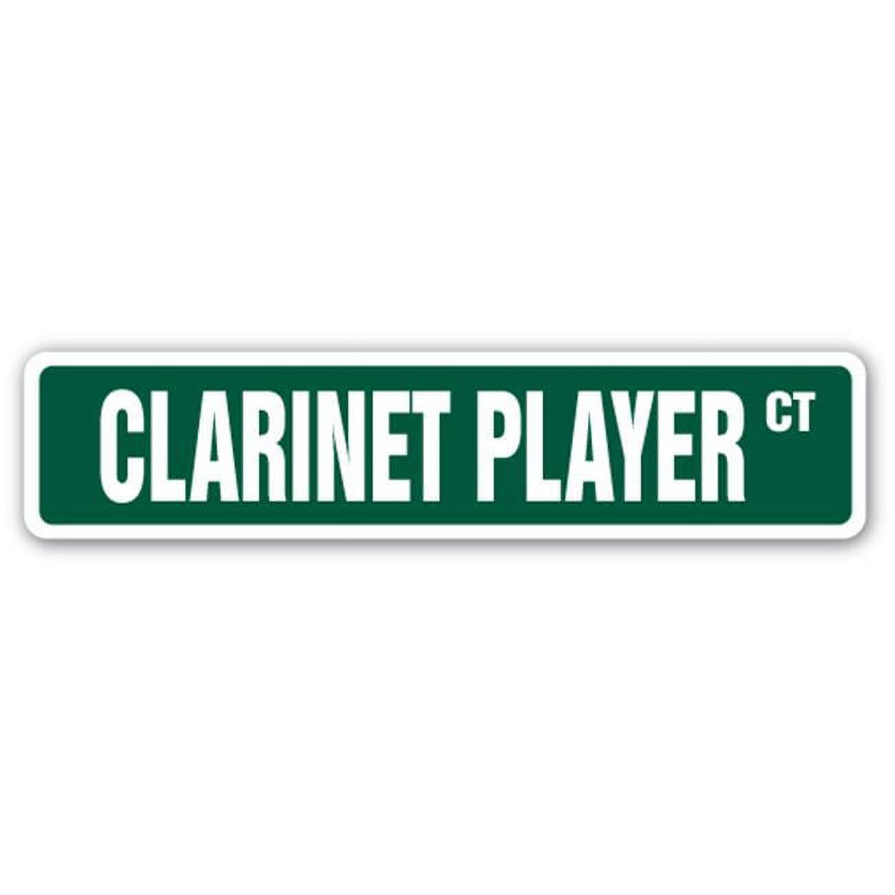 4 x 18 in. Clarinet Player Street Sign - Walmart.com