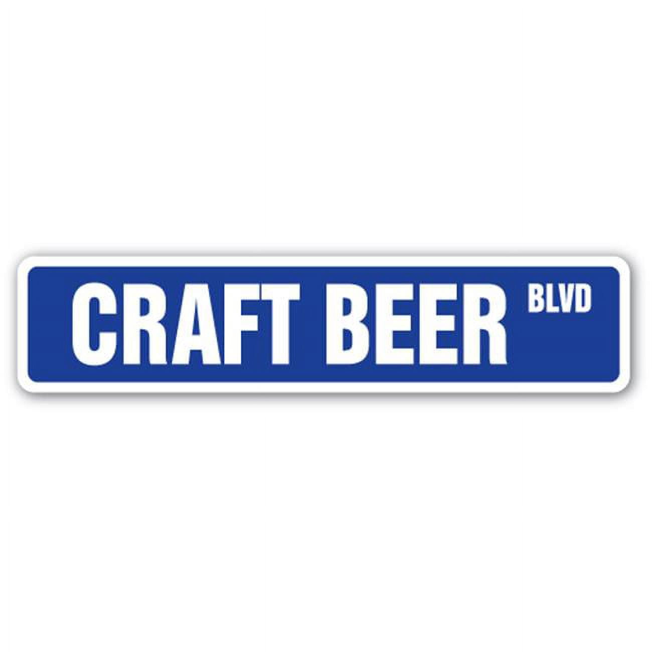 4 x 18 in. Craft Beer Street Sign - Brewery Beer Cold Barrel Keg ...