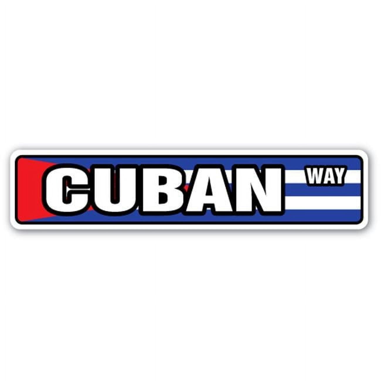 4 x 18 in. Cuban Flag Street Sign - Walmart.com