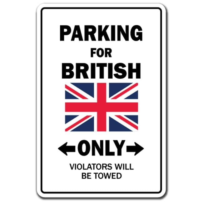 4 x 18 in. National Nation Pride Country Flag Street Sign - British ...