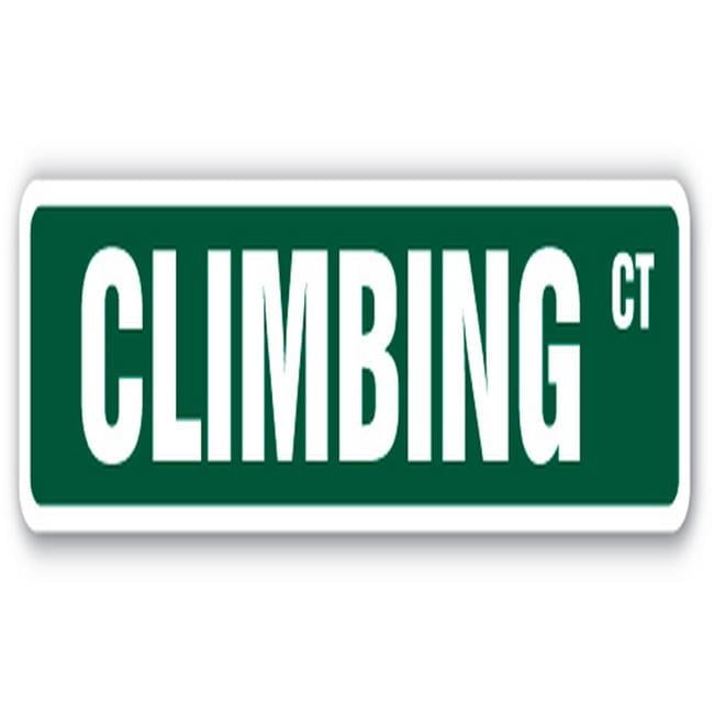 4 x 18 in. Street Sign - Climbing - Mountain Hill Rock Backpacking ...