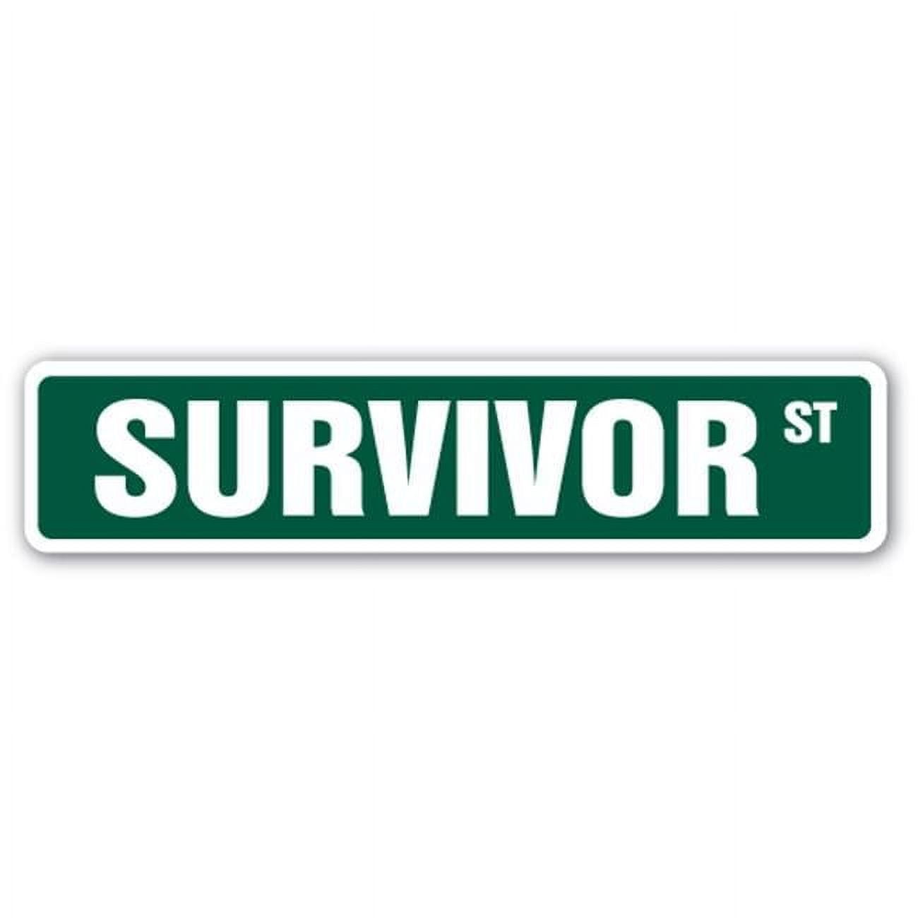 4 x 18 in. Survivor Street Sign - Decal TV Show Contestant Survivalist ...