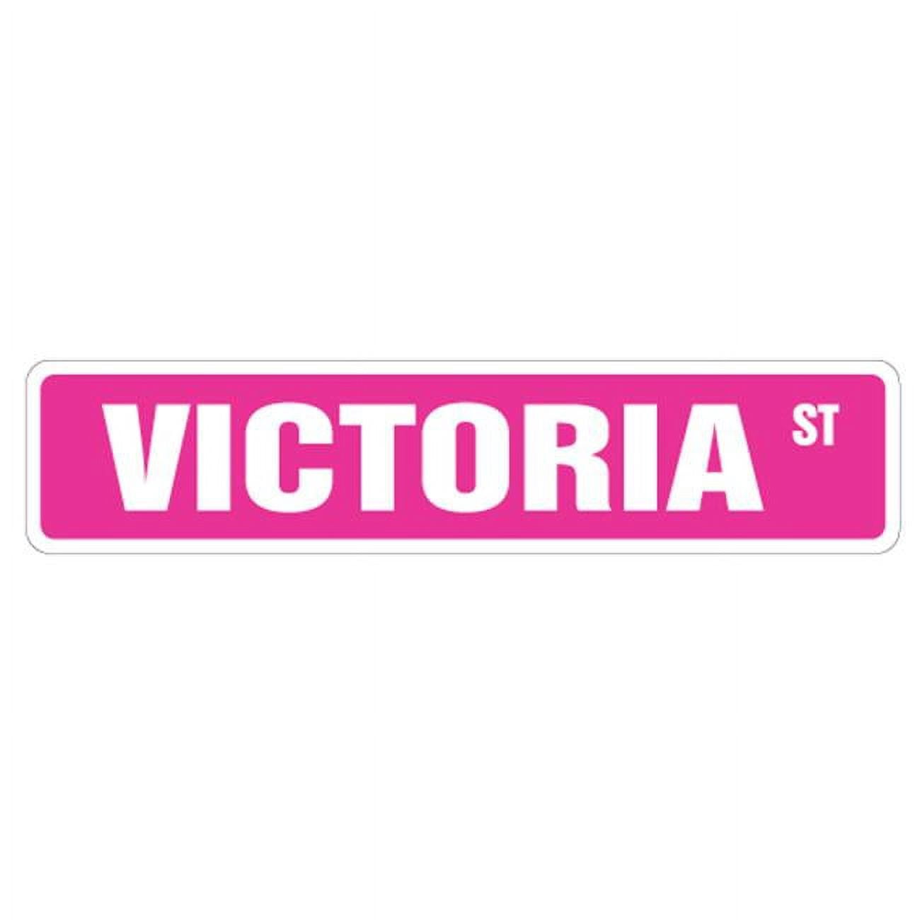 4 x 18 in. Victoria Street Sign - Indoor/Outdoor Use - Rust and Fade ...