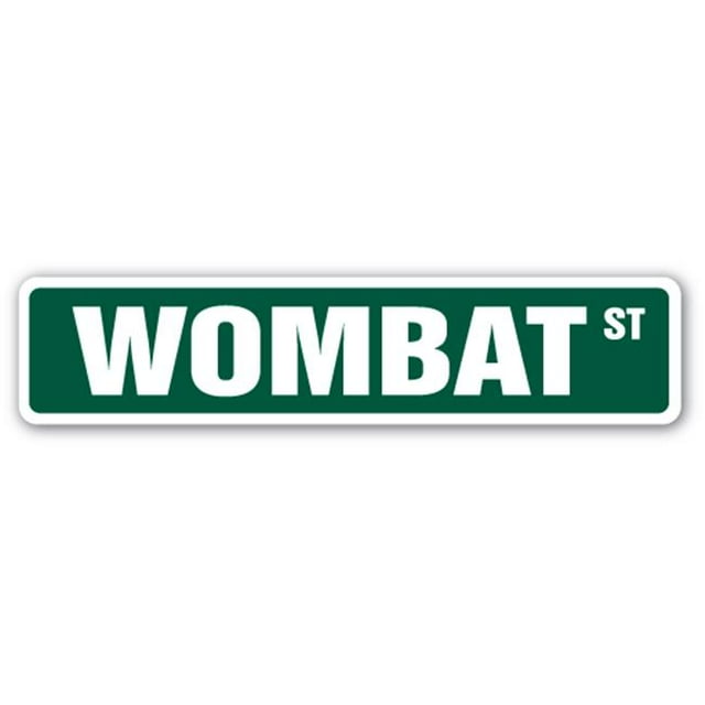 4 x 18 in. Wombat Street Sign - Walmart.com