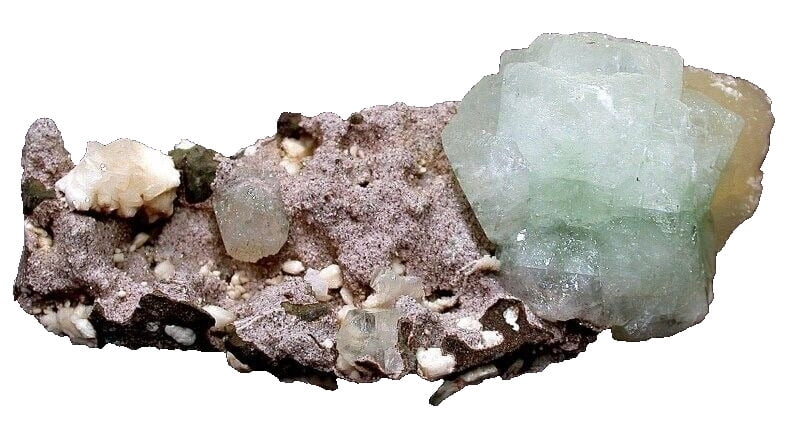 4 x 2 1/10 x 1 9/10 Inch Apophylite Stilbite Haulandite Specimen India CS80 - Walmart.com