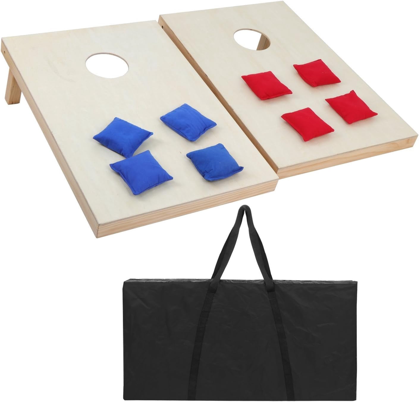 4' x 2'/ 3' x 2' Solid Wood Premium Bean Bag Toss Cornhole Game Board ...