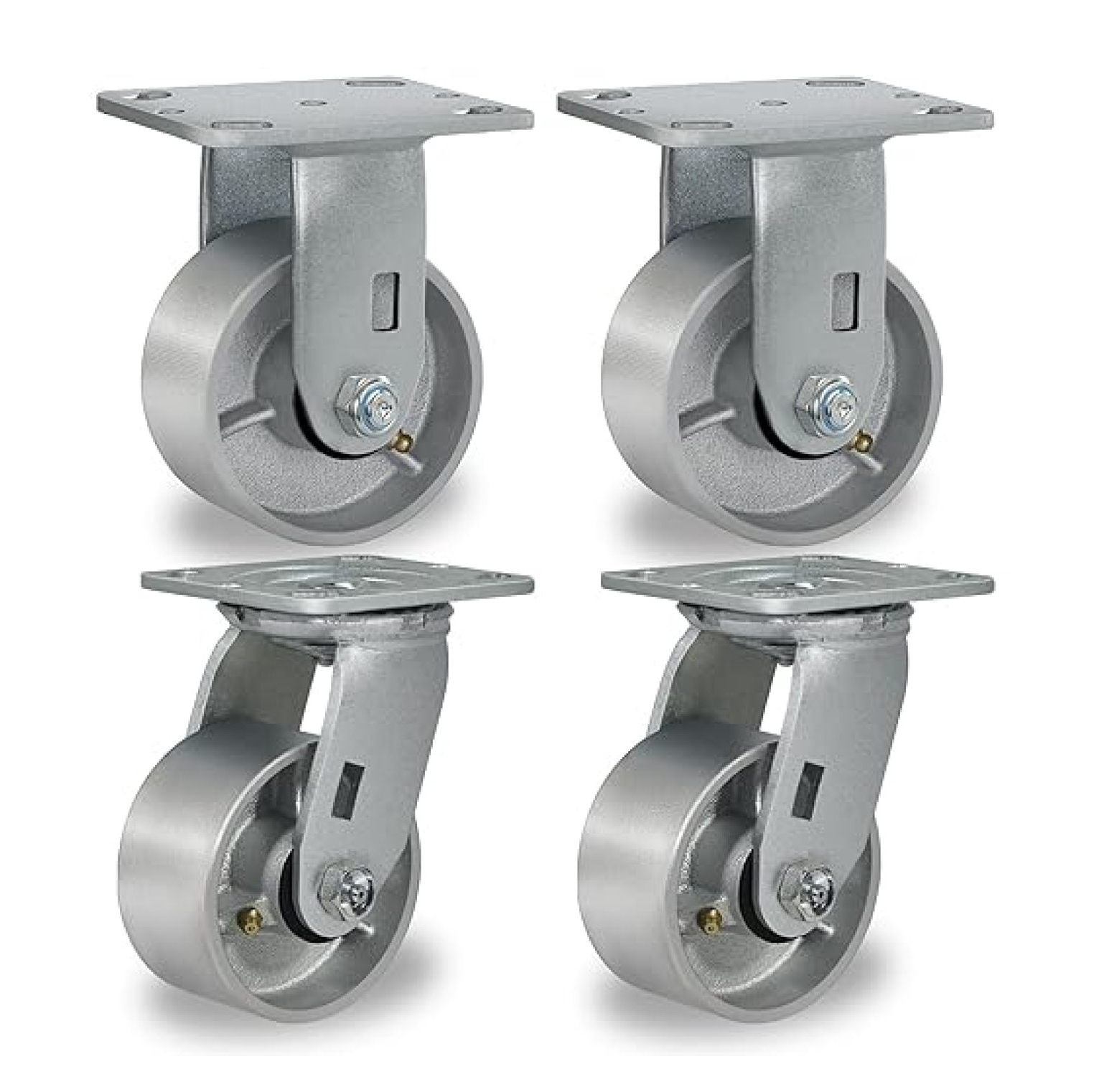 4" x 2" Caster Wheels, Heavy Duty Industrial Casters, Swivel & Rigid ...