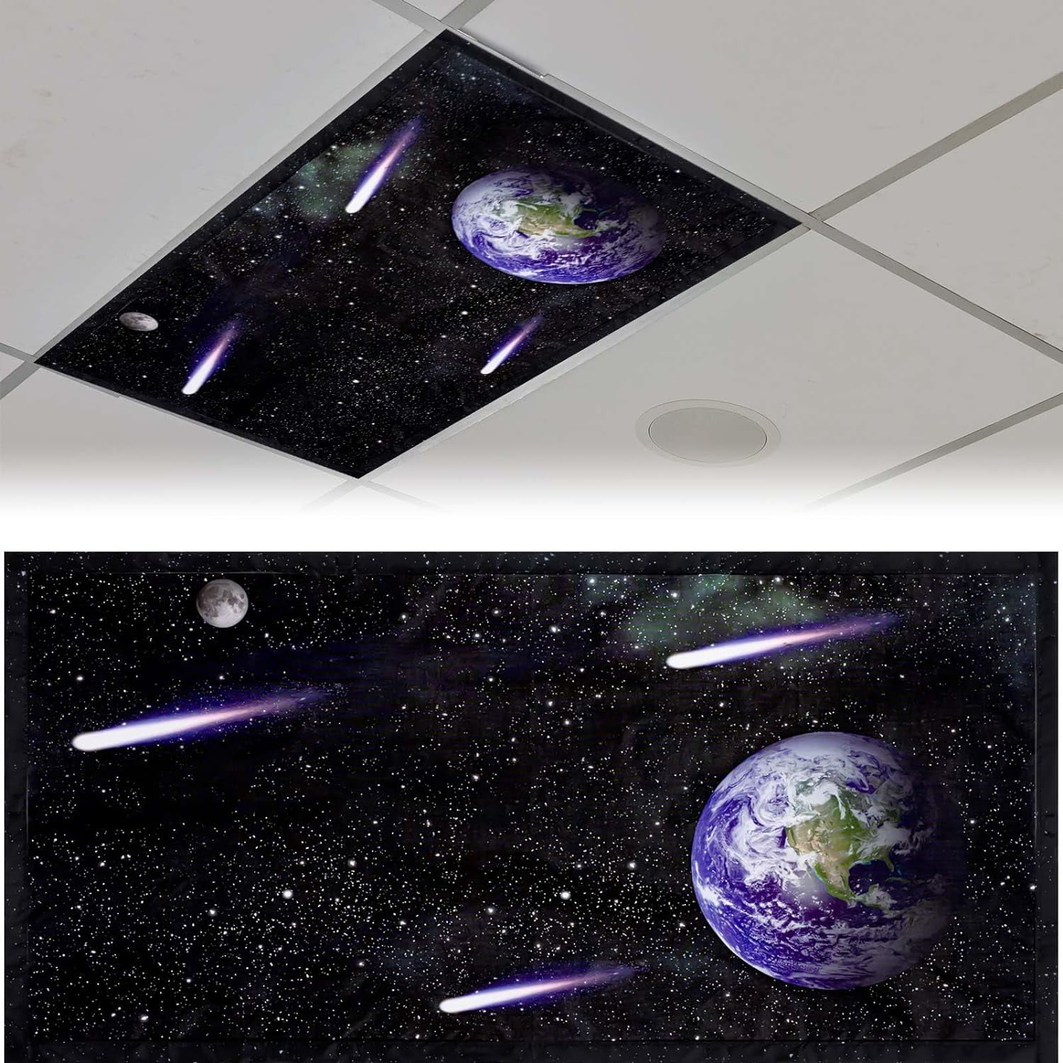 4 x 2 Feet Fluorescent Light Cover for Ceiling Lights Magnetic Light ...