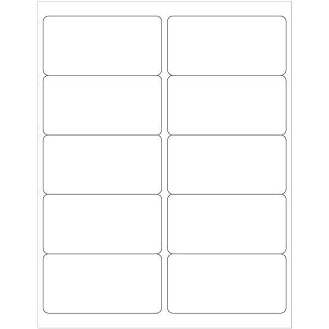 4 x 2 in. White Rectangle Laser Labels& Master Case - Pack of 10000 ...