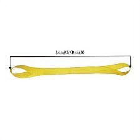 4" x 24' Polyester Lifting Sling Tow Strap Flat Eye & Eye 2PLY Vertical ...