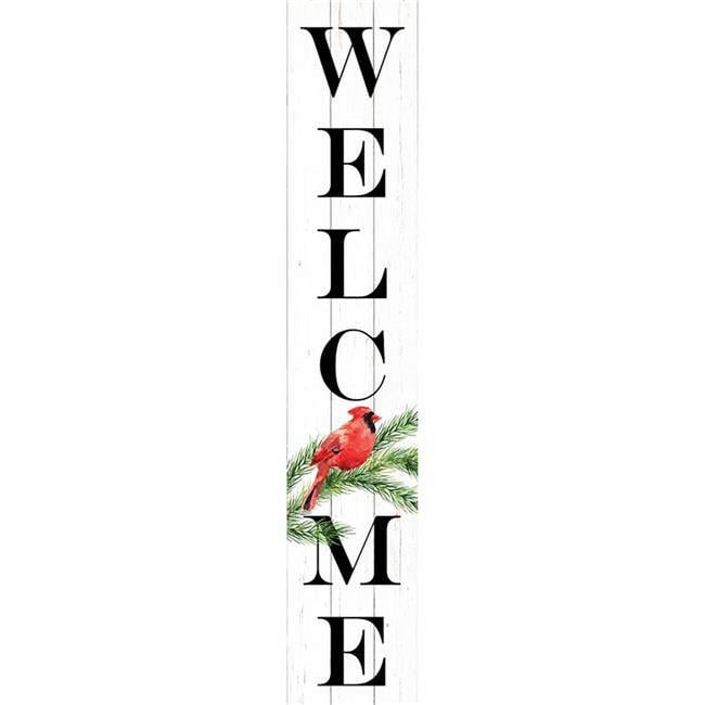 4 x 24 in. Cardinal Welcome Porch Sign - Walmart.com