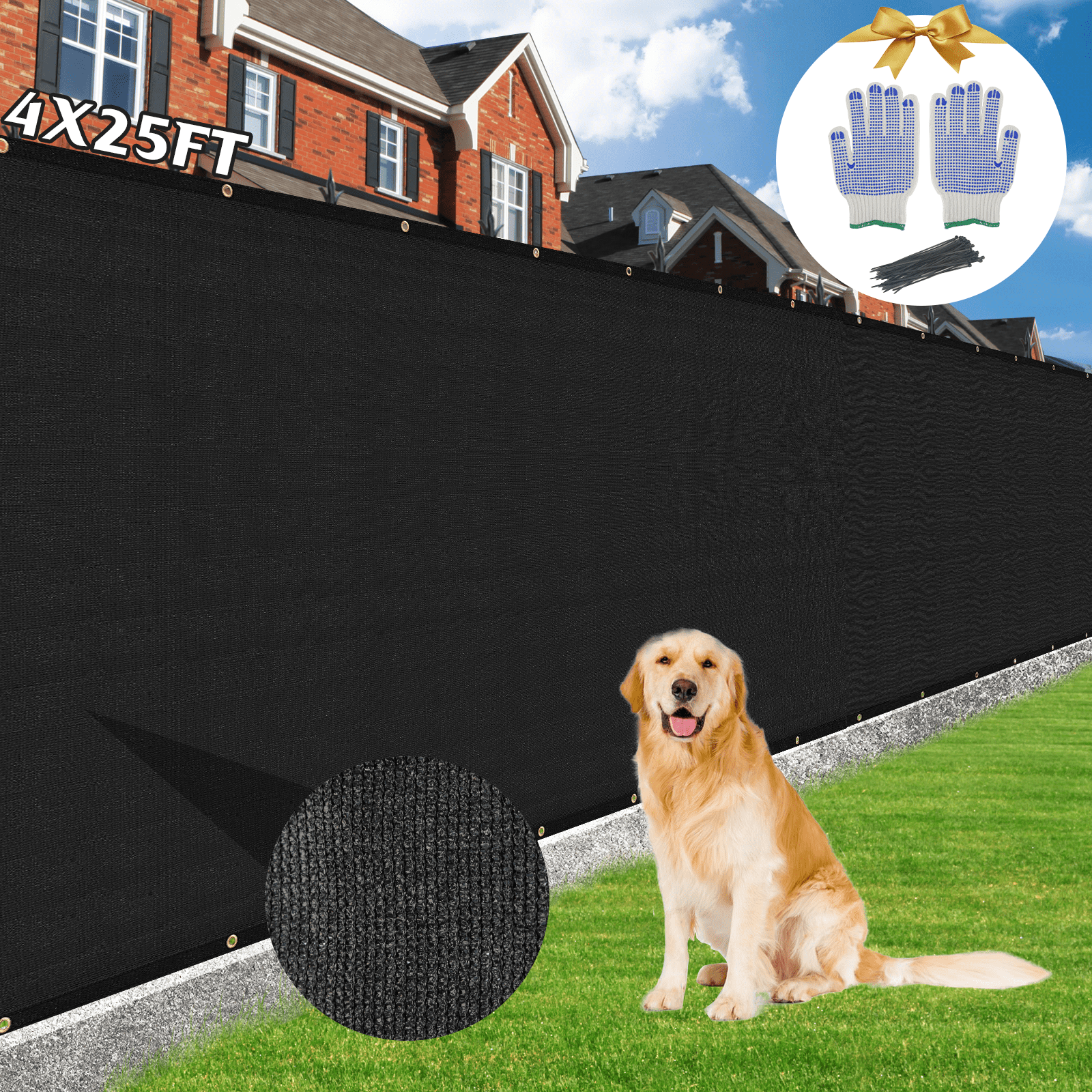 ARC USA Privacy Screen Fence 4'x25' 180 GSM Heavy Duty Mesh Shade Net ...