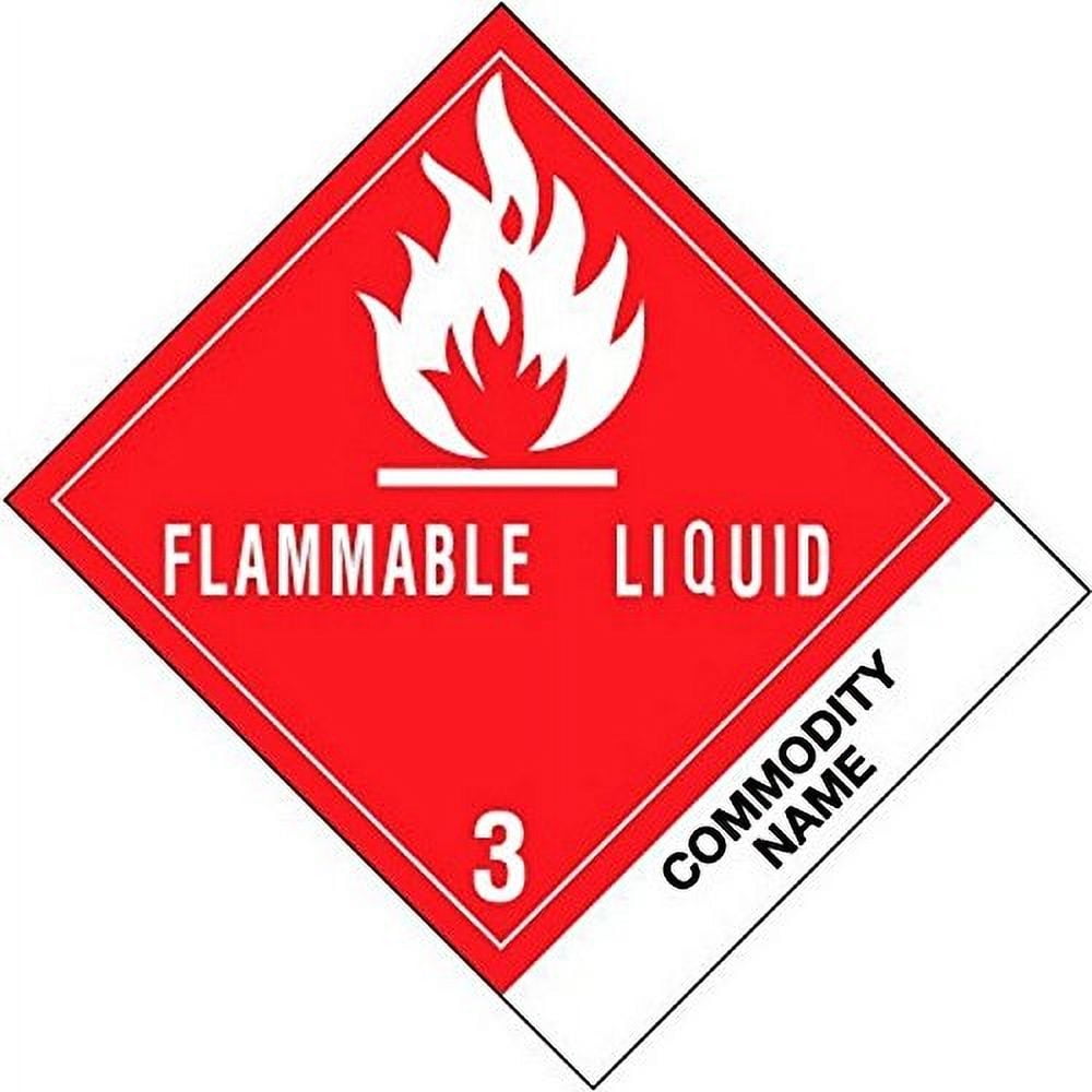 4" x 4-3/4" Flammable Liquid - Methanol UN1230 Labels (500 per Roll ...