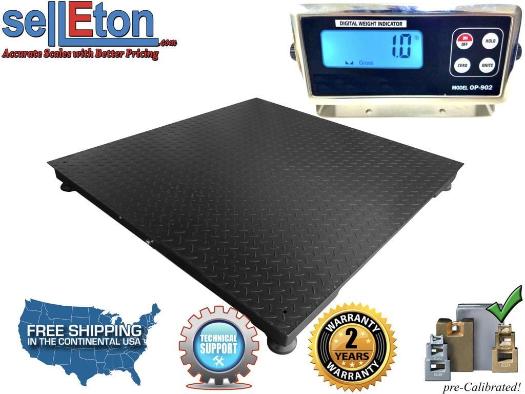 4' x 4' (48" x 48") Industrial Floor Scale l 1000 lbs x .2 lb l ...