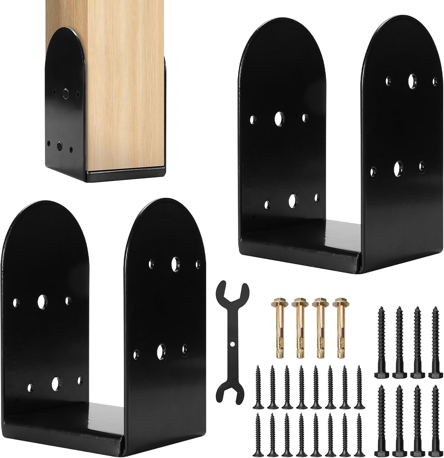 4"x 4" Base, Anchor Base (Internal 3.5 x 3.5") Adjustable 201 Bracket ...