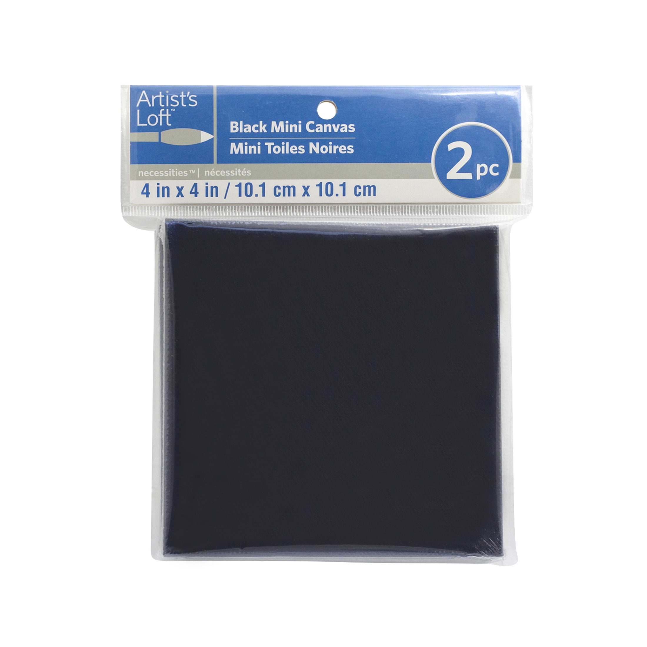 4" x 4" Black Mini Canvas by Artist's Loft Necessities - Cotton Canvas ...