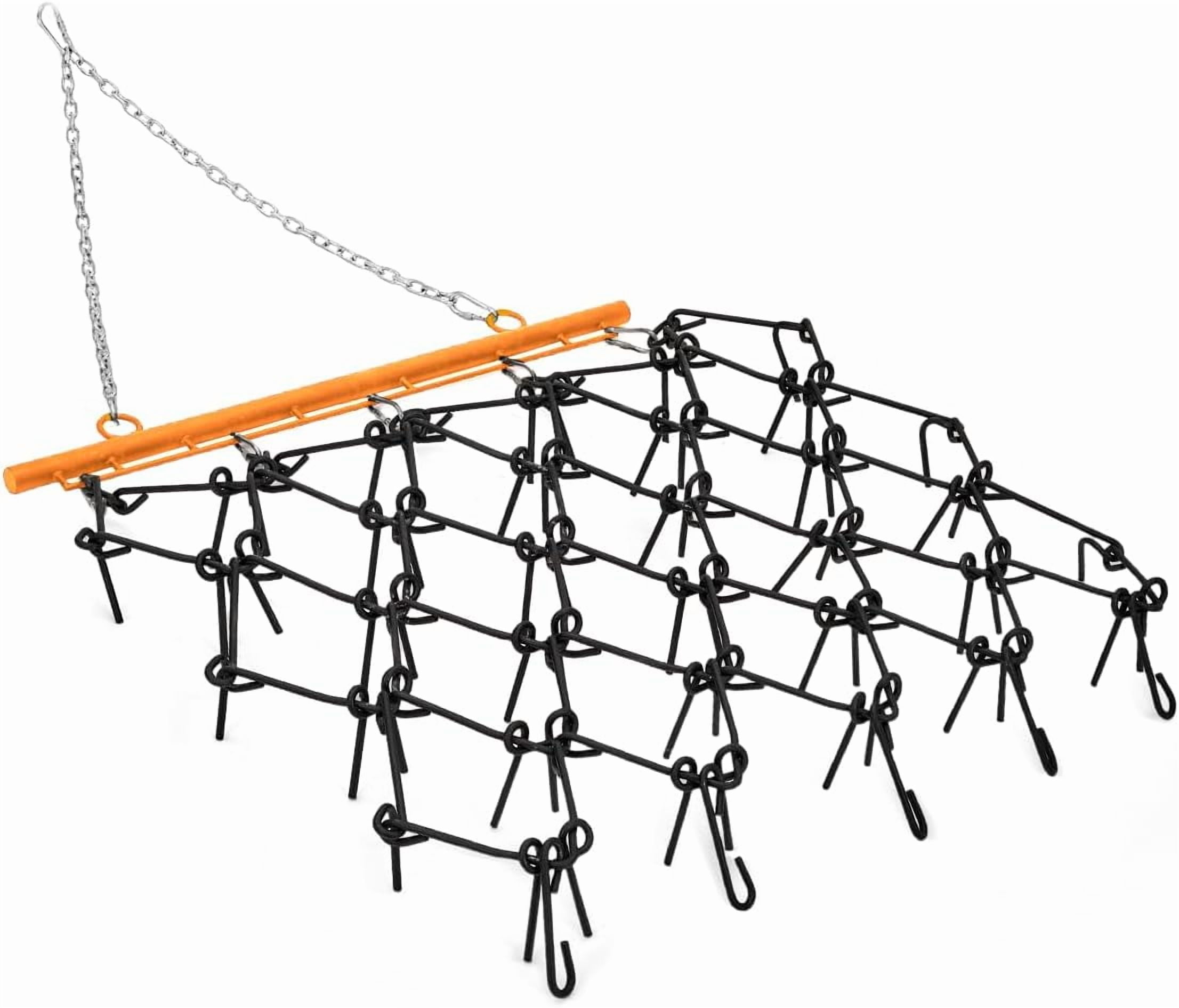 4' x 4' Heavy Duty Chain Drag Harrow 3/8" Tines Compatible with ...