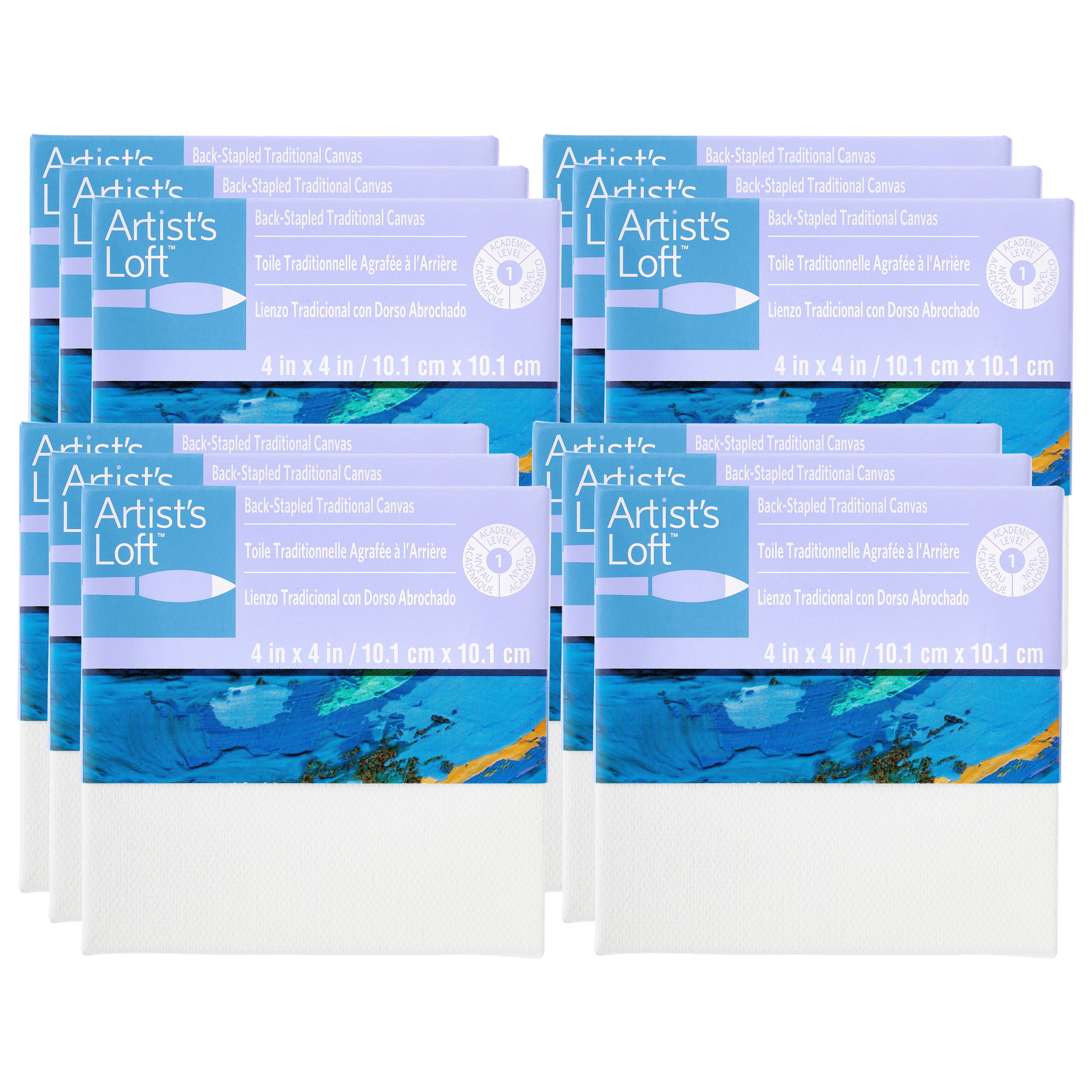 4" x 4" Level 1 Back Stapled Traditional Canvas by Artist's Loft ...