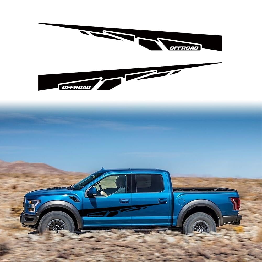 4 x 4 Offroad Decals, Four-Wheel Drive Pickup Stickers Exterior ...