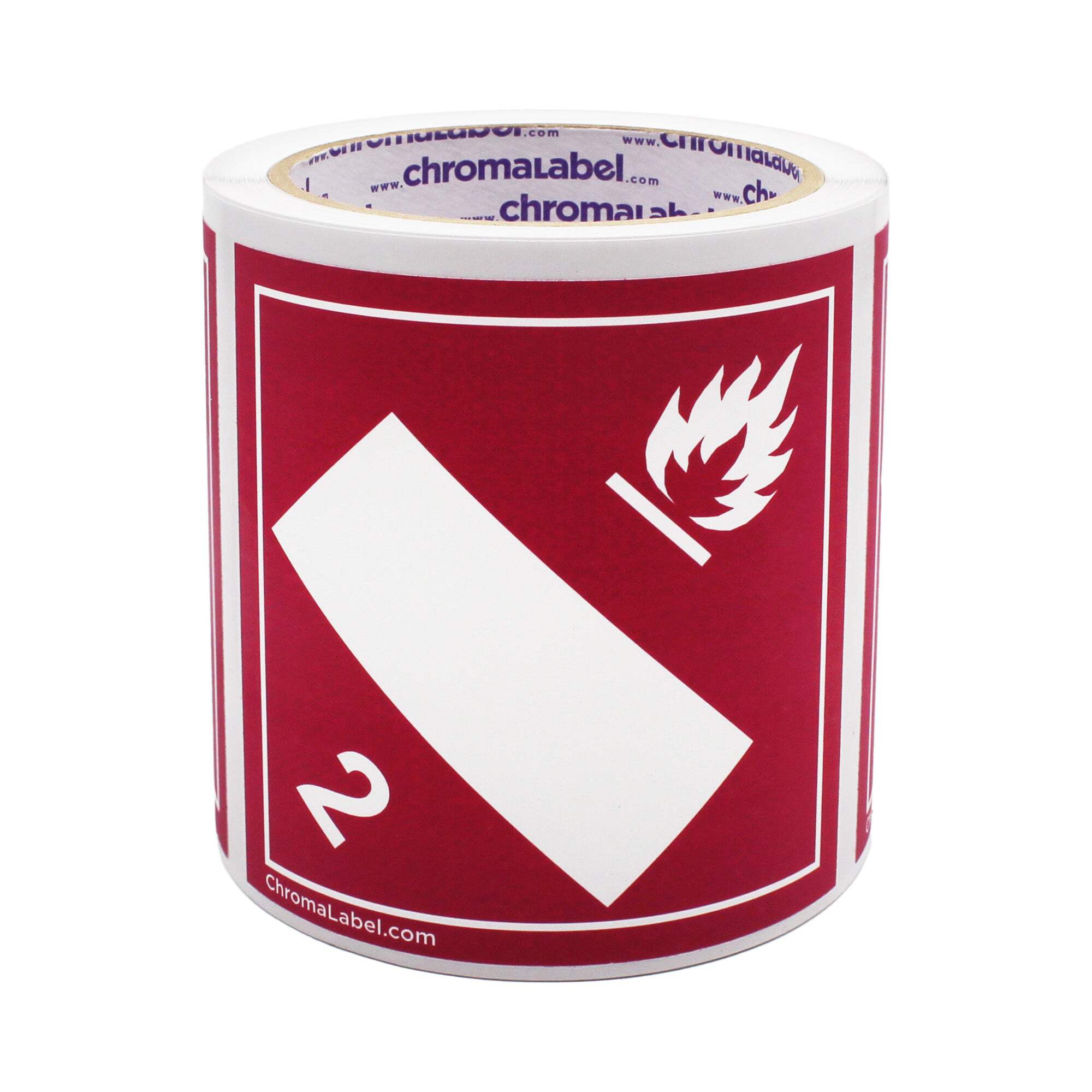 4" x 4" Permanent Durable Square D.O.T. Hazard Labels, Hazard Class 2 ...