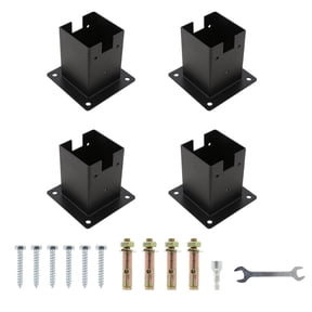 Home Improvement 4x4 Post Bases and Brackets for Decks and Pergolas
