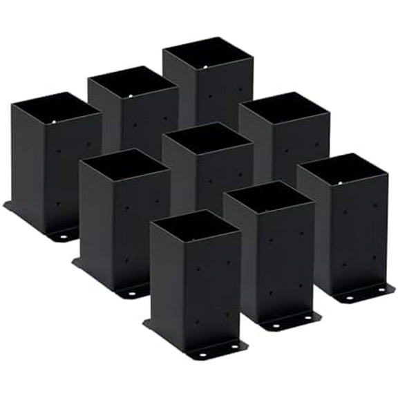 Uxcell 4 Pack Post Skirt, 4 x 4 Inch One-Piece Plastic Post Base Cover ...