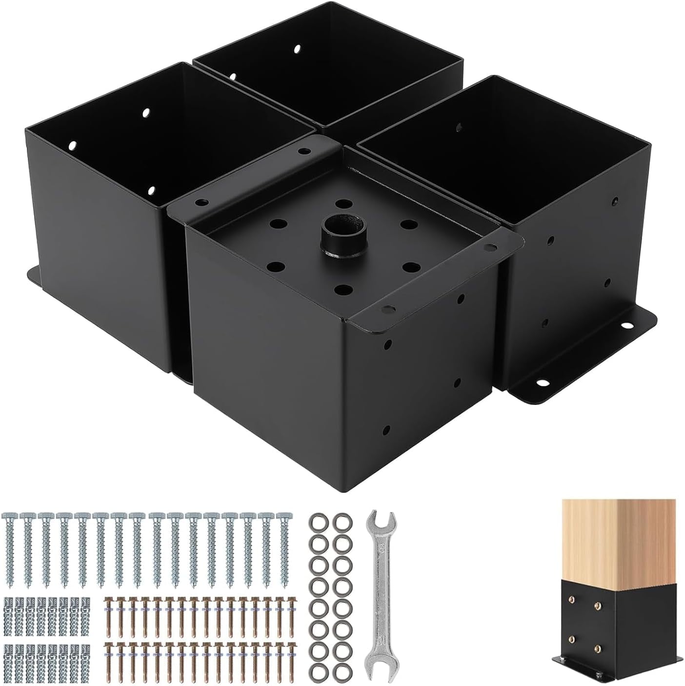 4 x 4 Post Base,Deck Post Base,Heavy Duty Metal Powder Coated Post ...