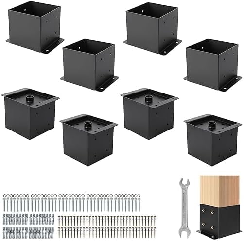 4 x 4 Post Base,Deck Post Base,Heavy Duty Metal Powder Coated Post ...