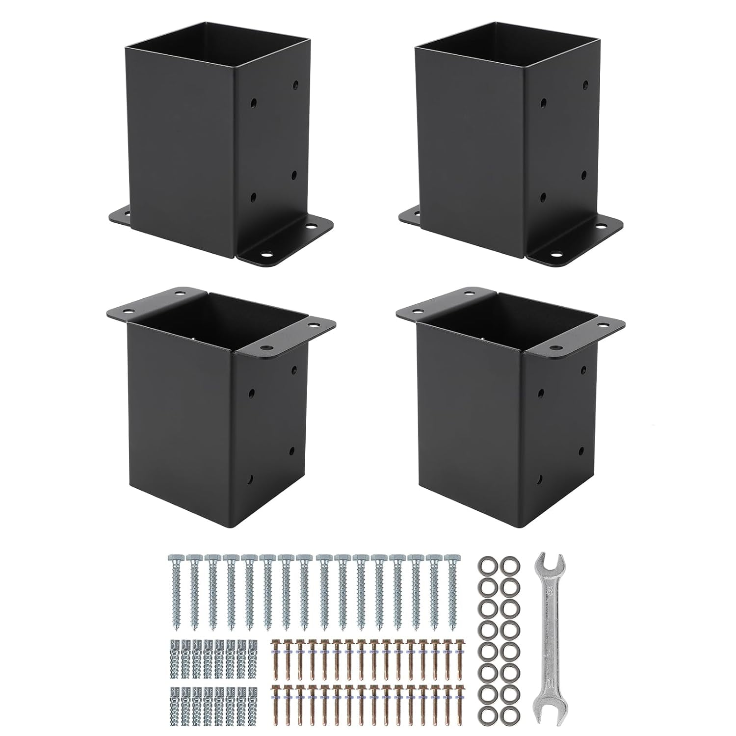 4 x 4 Post Base,Deck Post Base,Heavy Duty Metal Powder Coated Post ...