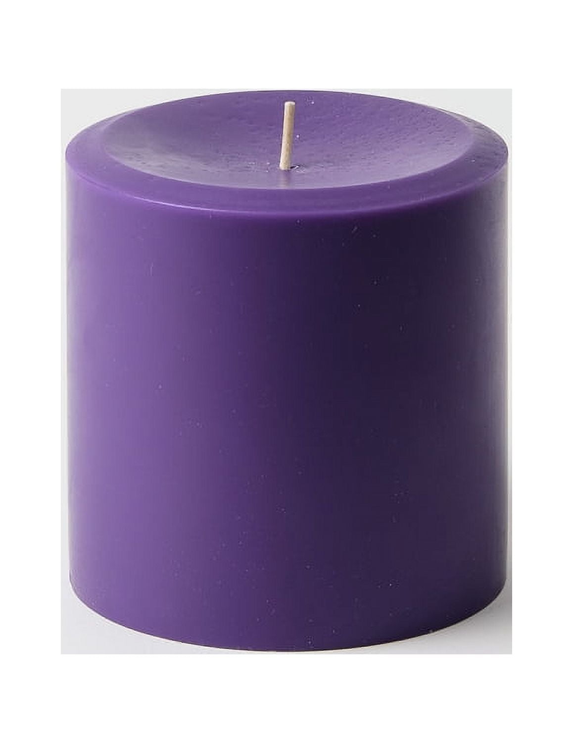 4" x 4" Purple Pillar Candles (Set of 3) - Walmart.com