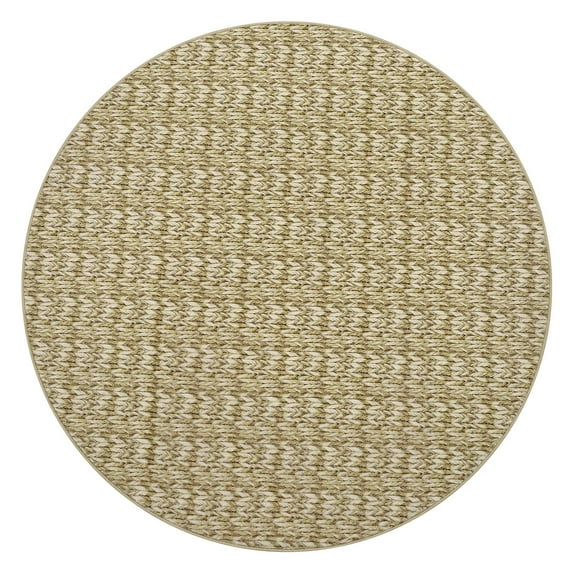 4 x 4 ft Polyester Brown Round Soft Non Slip Modern Soild Living Room ...