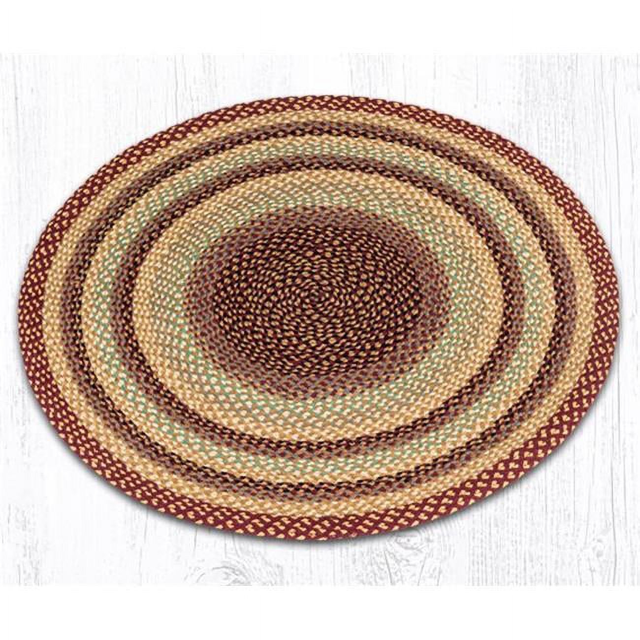 4 x 4 ft. Round Braided Rug, Burgundy, Gray & Cream - Walmart.com