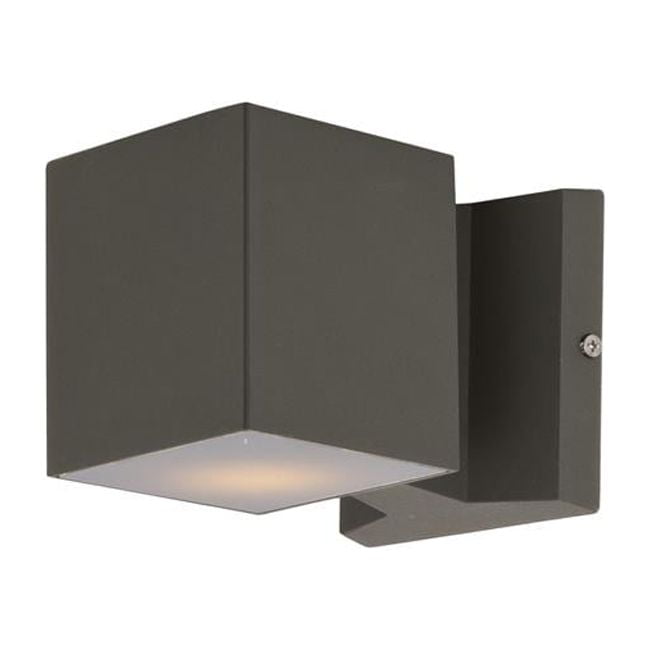 4 x 4 in. Lightray LED 2-Light Wall Sconce, Architectural Bronze ...