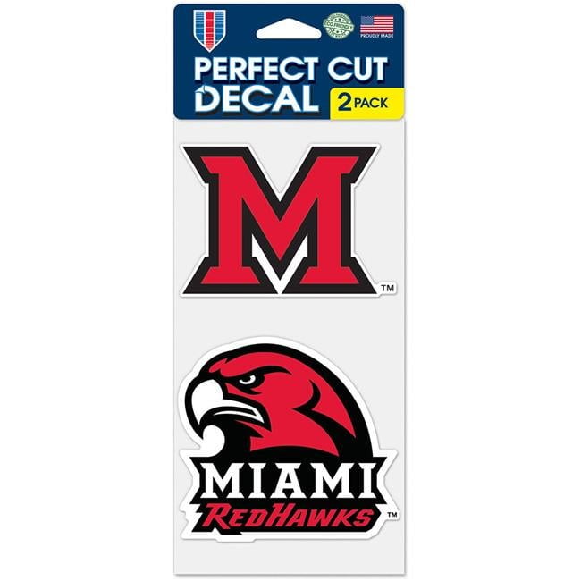 4 x 4 in. Miami of Ohio Red Hawks Perfect Cut Decal, Set of 2 - Walmart.com