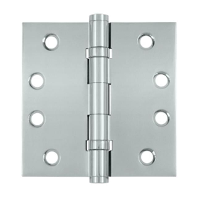 4 x 4 in. Square Ball Bearings Hinges, Bright Chrome - Solid - Walmart.com