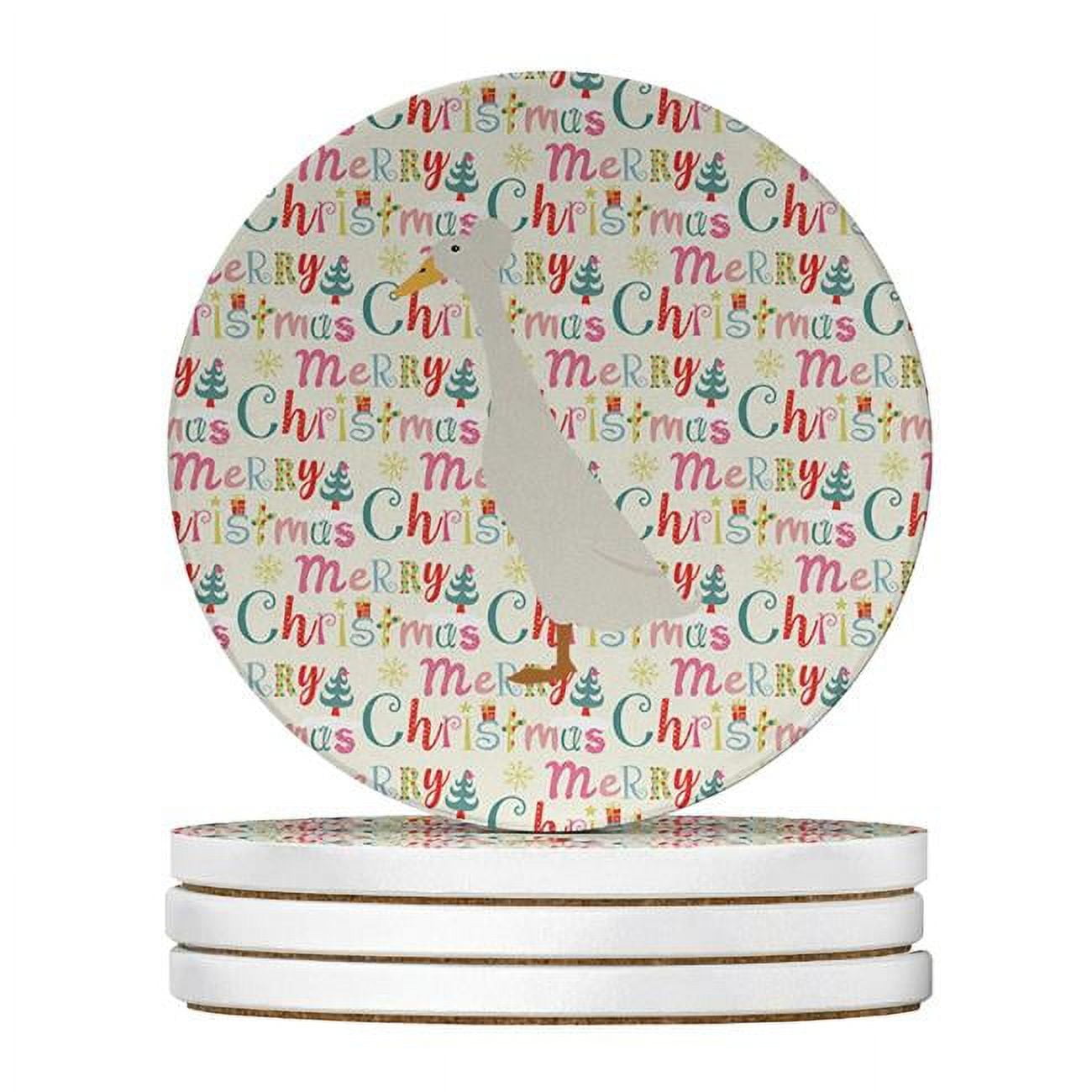 4 x 4 in. Unisex Bali Duck Christmas Large Sandstone Coasters - Pack of ...
