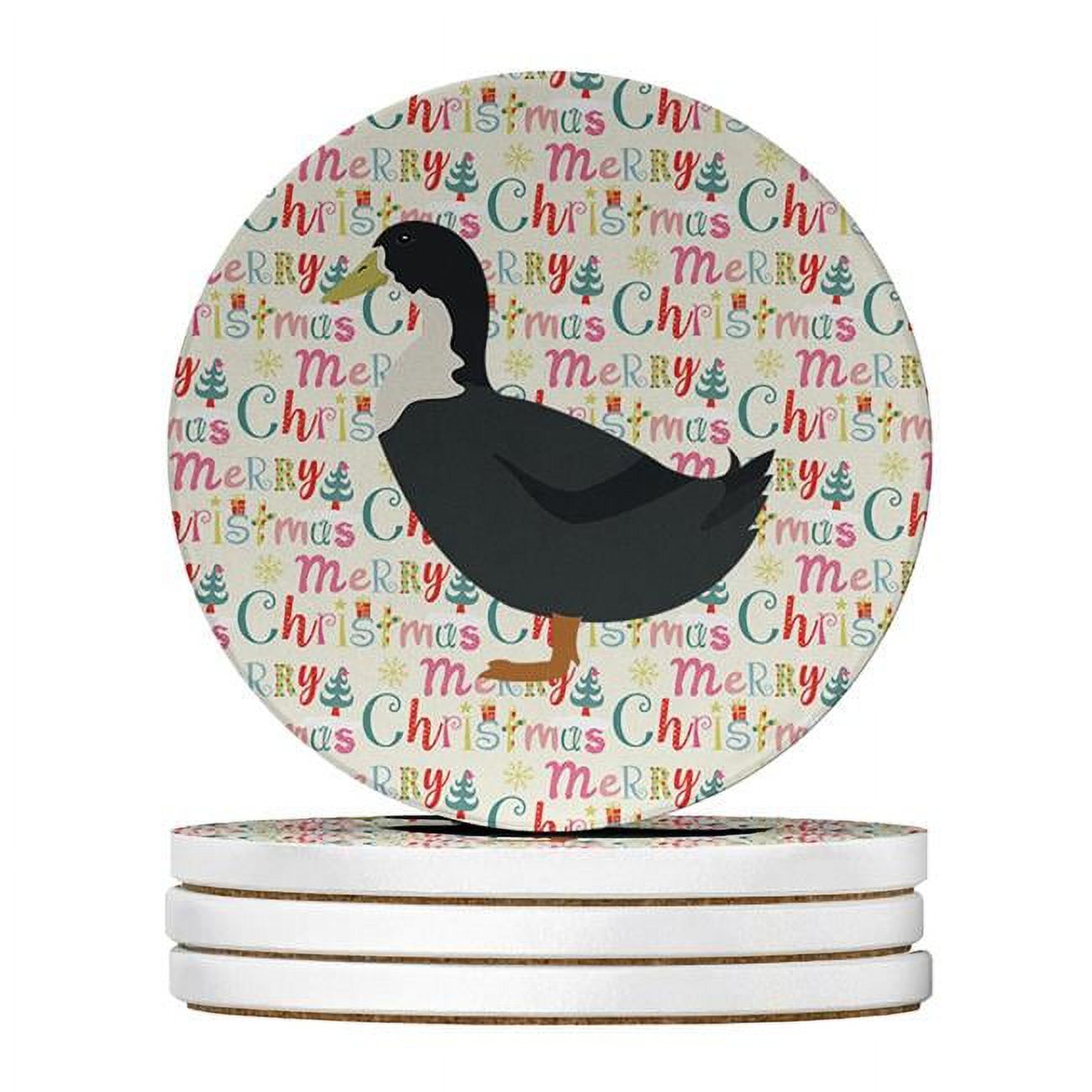 4 x 4 in. Unisex Blue Swedish Duck Christmas Large Sandstone Coasters ...