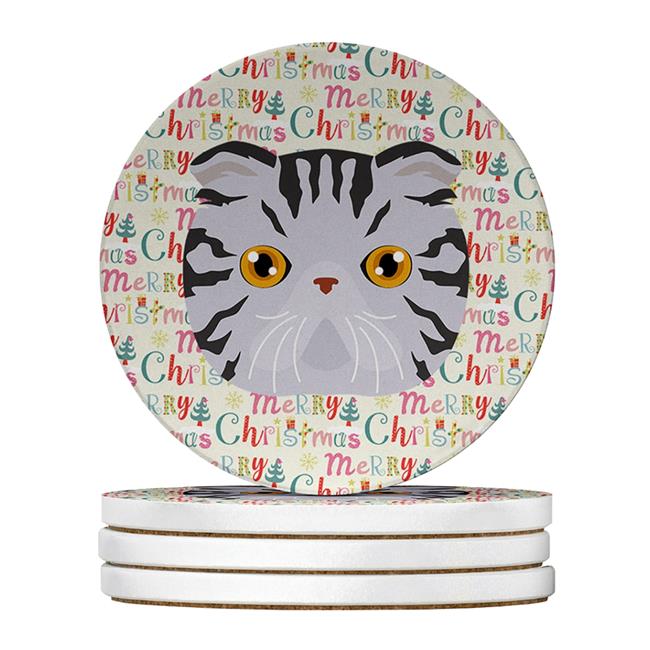 4 x 4 in. Unisex Foldex Exotic Fold Cat Christmas Large Sandstone ...