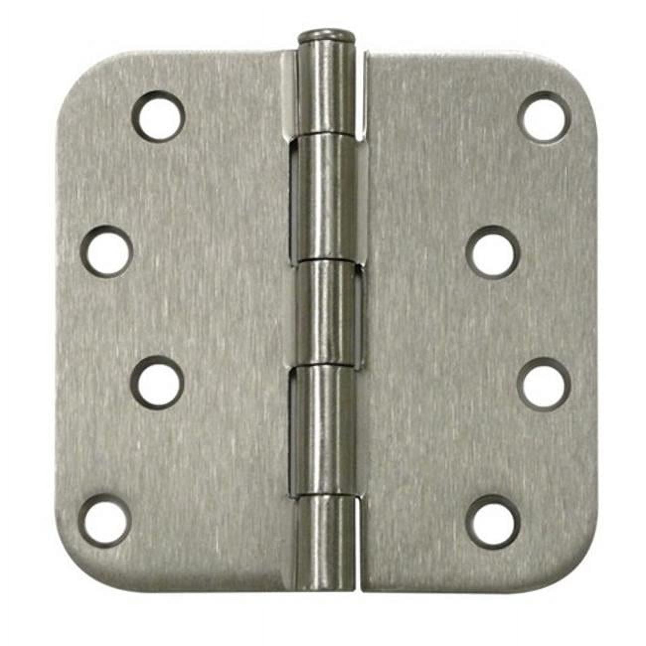 4 x 4 x 0.62 in. Radius Hinge, Satin Nickel - Steel - Pack of 2 ...