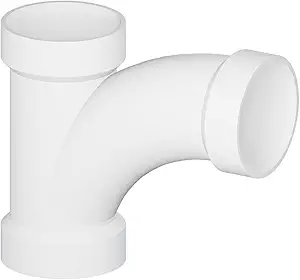 4" x 4" x 2" PVC DWV Combination Wye & 1/8 Bend 45° Elbow Reducing Hub ...
